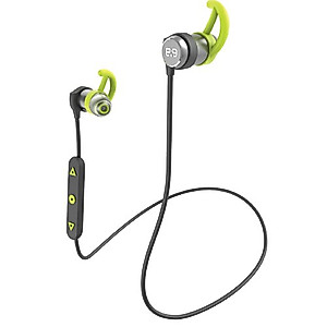 PureGear PureBoom in-Ear Bluetooth Premium Sound Headphones Wireless Sport Earbuds w/Mic, IPX4 Sweat and Water Resistant, Universal Fit, 8 Hours Battery, Magnetic Auto On-Off Technology