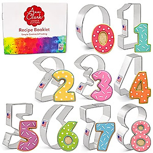 Number Cookie Cutters 9 pc. Set Made in USA by Ann Clark