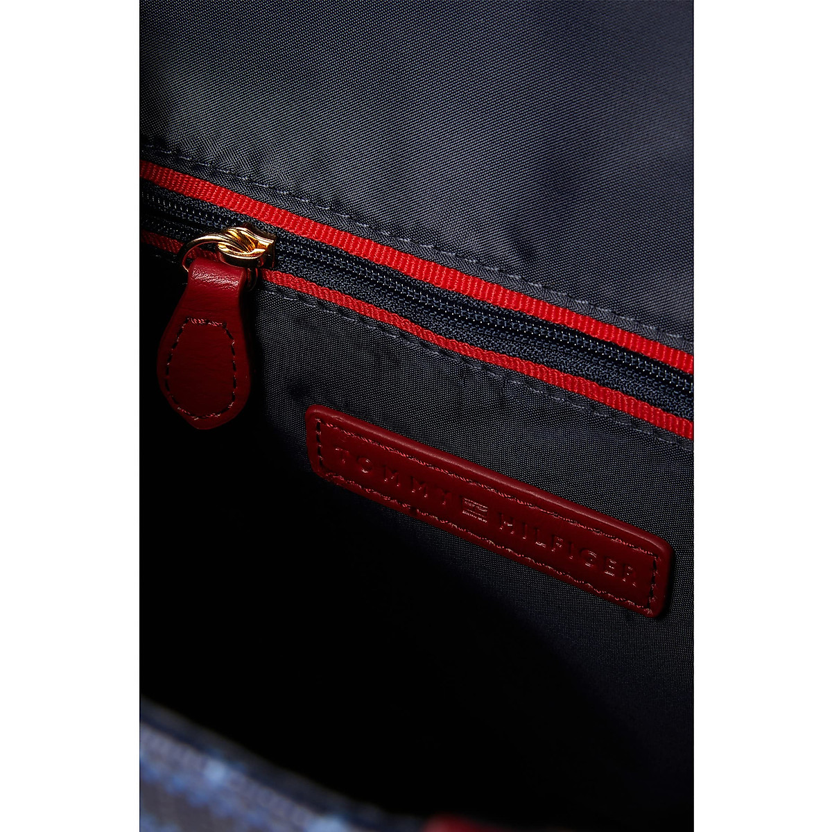 Tommy Hilfiger Kennedy II Flap Backpack w/Hangoff-Coated Square Monogram Tommy Navy/Charcoal Blue One Size