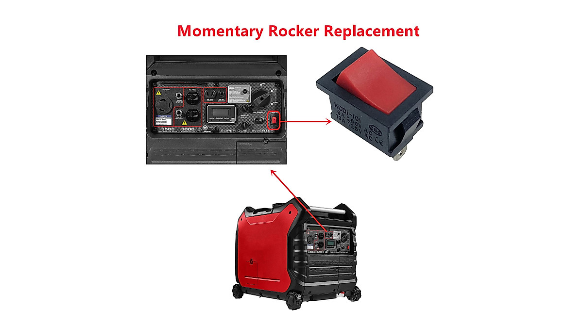 Electric Start Momentary Rocker Switch - Predator & Generac