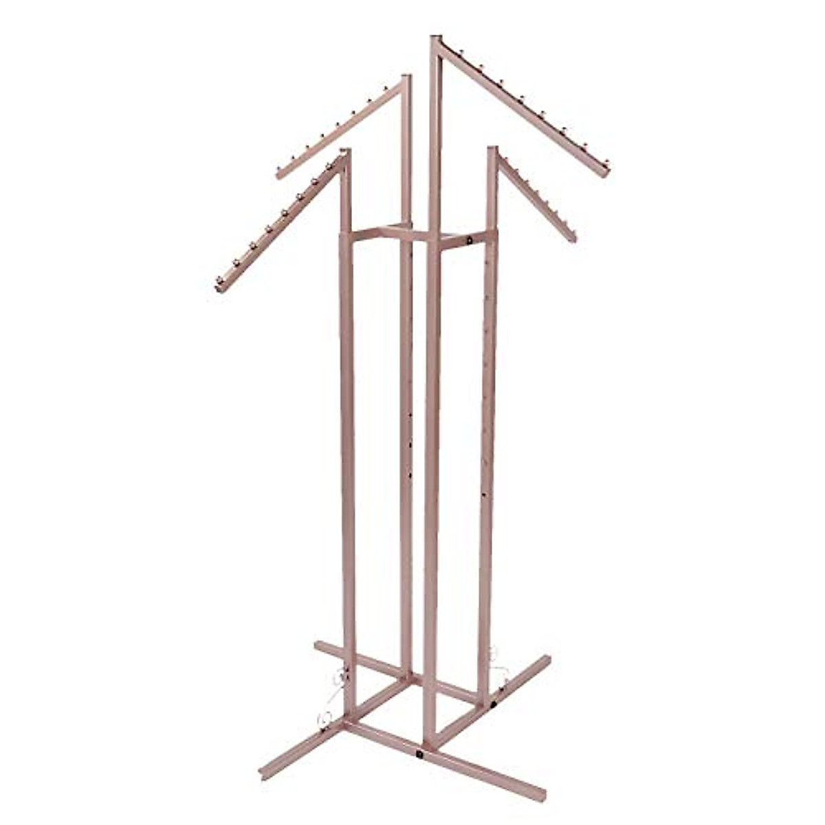 SSWBasics 4 Way Clothing Rack - Rose Gold - Slant Arms