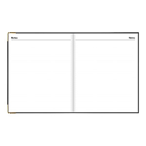 Letts of London Roma Weekly Planner, 12 Months, January to December, 2024, Italian Leather, Quarto Size, 10.25" x 8.25", Black (C33YIBK-24)