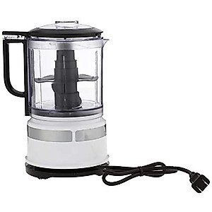 KitchenAid 5 Cup Food Chopper - KFC0516, White & Variable Speed Corded Hand Blender - KHBV53, White