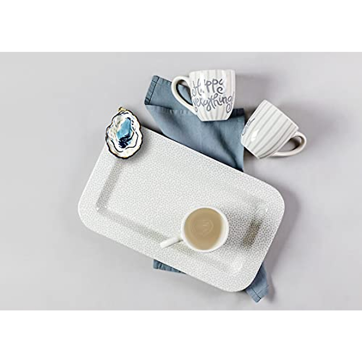 HAPPY EVERYTHING! Stone Small Dot Mini Entertaining Rectangle Platter