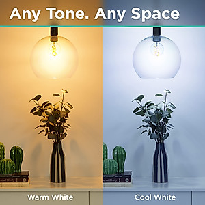 iHome Spectra Smart Spiral Edison RGBW Multicolor LED Light Bulb, G25/E26, 440 Lumens, 5.5W (40W Equivalent), Tunable and Dimmable Color Changing WiFi Smart Bulb, Works with Alexa and Google Home