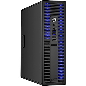 HP EliteDesk Desktop RGB Lights Computer AMD A-Series Processor 16 GB RAM, 256 GB SSD, Windows 10 Pro 64-bit, Wi-Fi, Gaming PC Keyboard & Mouse (Renewed)