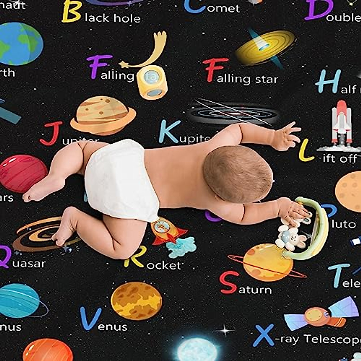 Planet Alphabet Blanket Special Blanket Gift for Woman Man Boys Girls, Soft Flannel All Season Home Room Bed Couch Sofa Living Room Dorm 76 * 102cm
