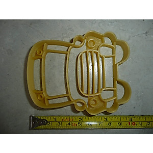 SCHOOL BUS FRONT VIEW CARTOON STYLE DETAILED COOKIE CUTTER MADE IN USA PR4959