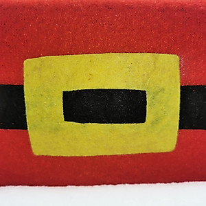 ZARSIO Tissue Box Cover Rectangular Santa Tissue Holder Paper Towel Holder Christmas Decorations(Santa Claus Belt)