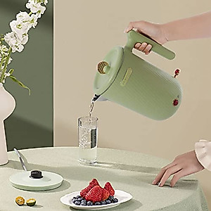 Small Electric Kettle,Retro Electric Kettle Stainless Steel Double Wall Electric Kettle with Automatic Shut Off, for Tea and Coffee (BPA free)