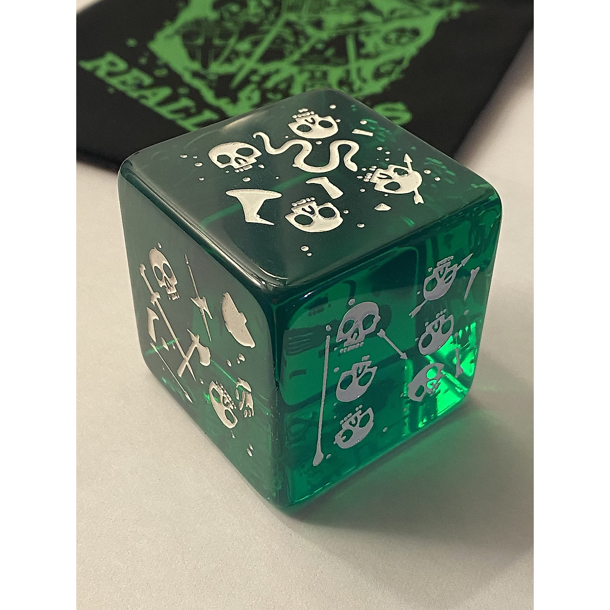 Massive Gelatinous Cube 51mm Die / Dice / Mini with Dice Bag by Severed Books