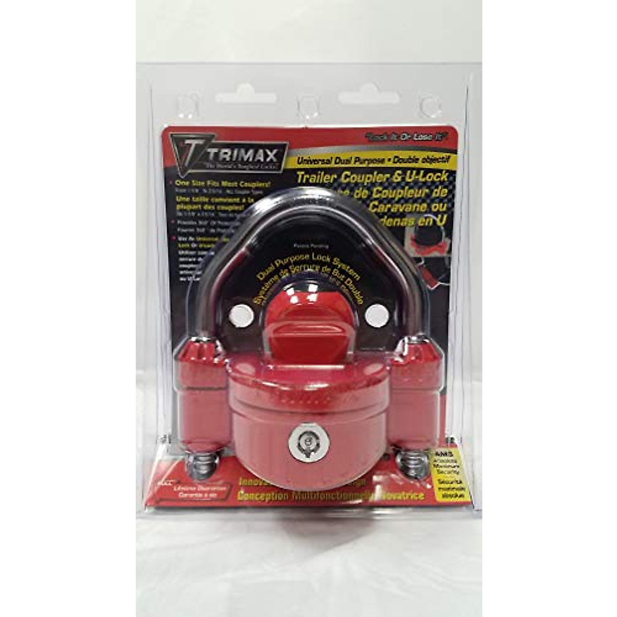 Trimax UMAX25D Universal Dual Purpose Narrow Body Trailer Coupler and U-Lock