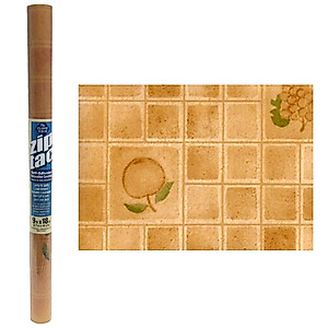 Classic Touch Zip Tac Self-Adhesive Shelf Liner - 9ft x17.75in (Crystal Clear)