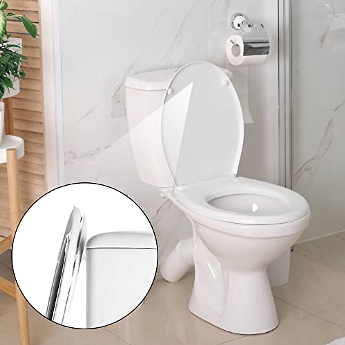 QOOSIKICC 12 Pcs Door Stoppers Wall Protector, Door Knob Wall Shield, Clear Round Silicone Door Handle Bumpers, Reusable Self Adhesive Door Stops Shock Absorbent for Doors Knobs Handles Wall (Square)