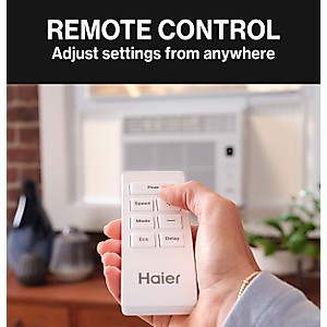 Haier Electronic Window Air Conditioner 6000 BTU, Efficient Cooling for Smaller Areas Like Bedrooms and Guest Rooms, 6K BTU Window AC Unit with Easy Install Kit, White