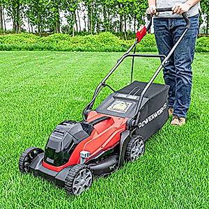 POWERWORKS XB 40V 14" Cordless Push Mower, 4Ah Battery and Charger Included LMF334