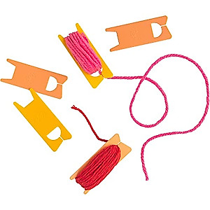 Boye Light and Medium Weight Yarn Bobbins for Knitting and Crochet, 2.625" Long, Warm Orange and Yellow 7 Piece