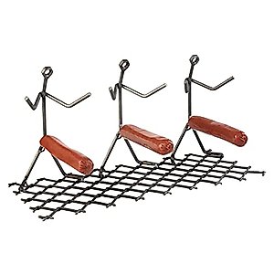 Hot Dog Roaster Stainless Steel Three Man Stick Figure Griller Funny Barbeque by Gute - BBQ Gifts, Grilling Gift, Dad Gifts, Gifts for Men Novelty Hotdog - Great for Parties, Birthdays, Tailgates!