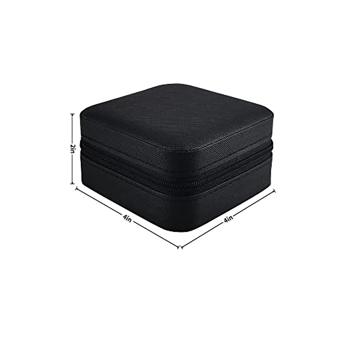 FireKylin Travel Jewelry Case for Women, Small Jewelry Box for Travelling, PU Leather Ring Earring Necklace Bracelet Holder Organizer (Black)