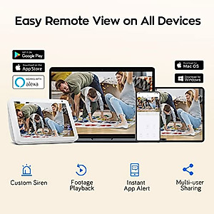 Thermal True Detection XMARTO Prime 10CH 2K HD Wireless Security Camera System 24/7 w. Human/pet/Vehicle Detect,Color Night Vision,2-Way Audio and 2TB HDD (Smart Lights & Siren,WPS2K84-2TB Plug-in)