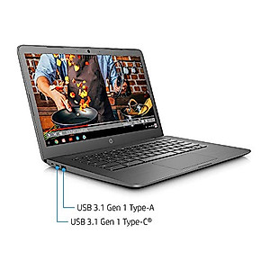 2022 HP Chromebook 14" HD Touchscreen Laptop Computer, Intel Celeron N3350 Dual-core Processor, 4GB RAM, 32GB eMMC, HD Webcam, Intel HD Graphics 500, USB-C, Chrome OS, Gray, 32GB SnowBell USB Card