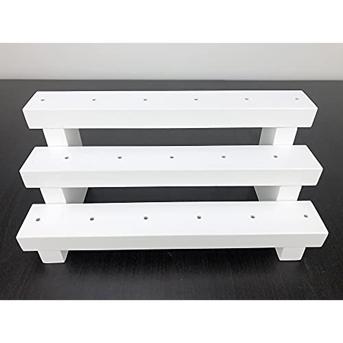 Cake Pop Stand Display Riser - 3 Tier Wood Lollipop Holder, 17 Hole Sucker Stand for Dessert Table of Wedding, Birthday Party - White, Collapsible, Fit 5/32" (4mm) Lollipop Sticks