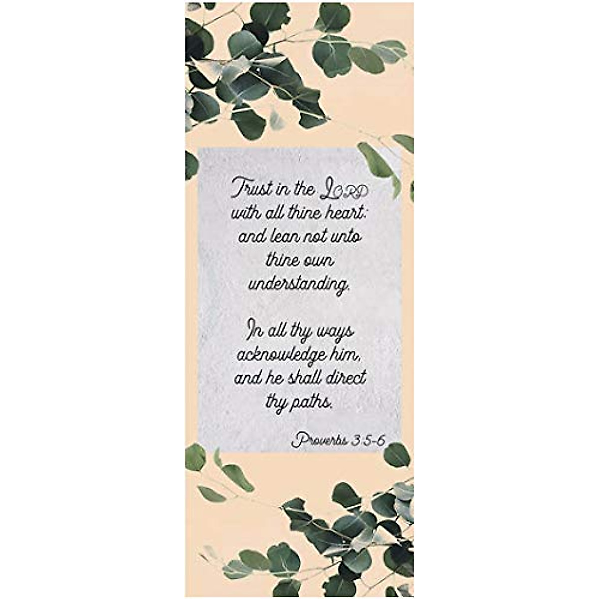 B&H Publishing Group Bookmark-Trust in The Lord (Proverbs 3:5-6 KJV)-Leaves (Pack of 25) (Jan 2020)