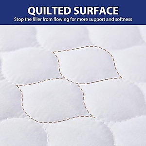 HYMOKEGE Quilted Waterproof Mattress Protector, Mattress Cover Twin Size Bed Breathable, Noiseless Bed Pad Cover with Deep Pocket, Fitted 5-21" Deep