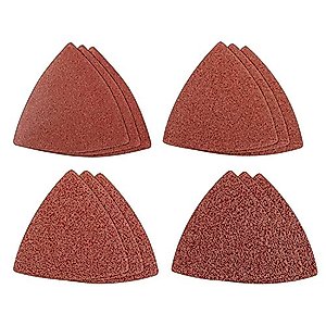Genesis GAMT701 Universal 12-Piece Hook-and-Loop Sandpaper Assortment with 3 60-Grit, 3 80-Grit, 3 120-Grit, and 3 240-Grit