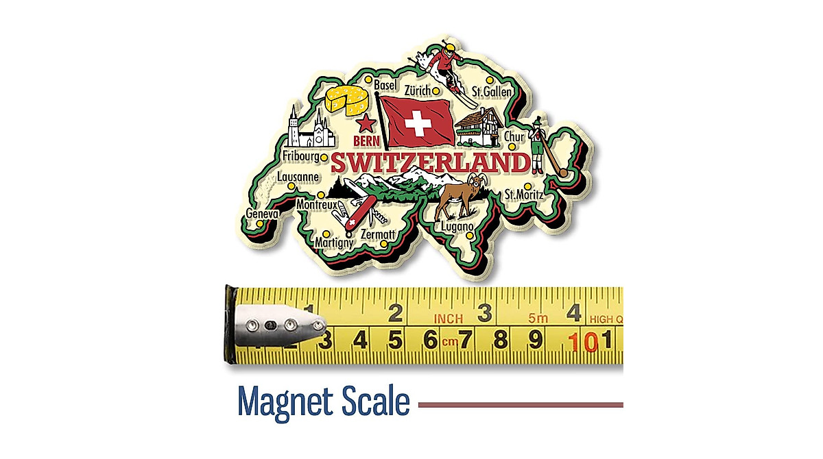 Collectible Switzerland Jumbo Magnet - Classic Souvenir