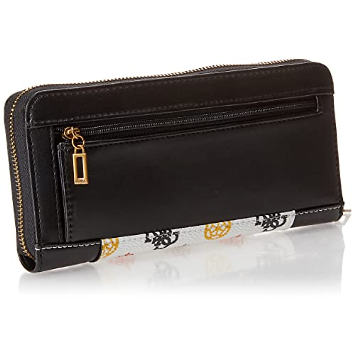 GUESS womens Noelle Large Zip Around Wallet, White Multi, One size US