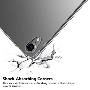iCoverCase Compatible with iPad Mini 7/6 Clear Case, Transparent Soft TPU Flexible Case 8.3" for Mini 7th (2024) / Mini 6th (2021) Generation (Clear)