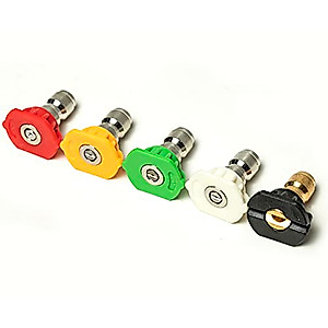 Greenworks 3300 PSI Universal Pressure Washer Spray Tip Attachments (5 pack) 5202402