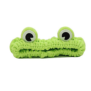 Aiphamy Women Facial Spa Headband, Frog Headband, Coral Fleece Cosmetic Makeup Headband Skincare Headband for Washing Face Makeup