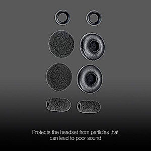 Ear Cushion Kit for Blue Parrott C400-XT Bluetooth Headset 204159 - Replacement Accessories - Ear Cushions, Microphone Foam Windscreens Covers by Global Teck