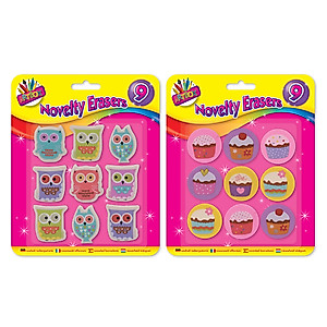 9 Novelty erasers