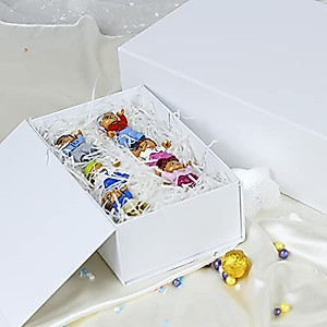 MOZRRO Gift Box with Lids, 9.85 x 5.95 x 3.15 In Magnetic Closure Collapsible Gift Boxes for Gift Packaging, Gift Box for Christmas,Mothers Day,Fathers Day,Graduations,Weddings,Birthdays Gifts