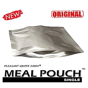 Pleasant Grove Farm 7 Mil Zip Lock Mylar Bags Stand Up Gusseted Pouch (50, MEAL POUCH (SINGLE) 8.5 x 6.5 x 2)