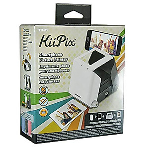 KiiPix Portable Portable Printer & Photo Scanner Compatible with FUJIFILM Instax Mini Film, Black