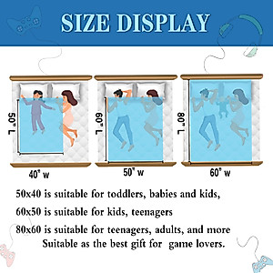 jvycjlu Gamer Throw Blanket, Boys Girls Game Blankets, Game Blanket for Boys Gifts for The Ultimat Gamer for Kids Teens Son Husbands Men Boyfriends Sofa Bedroom 60 X 50