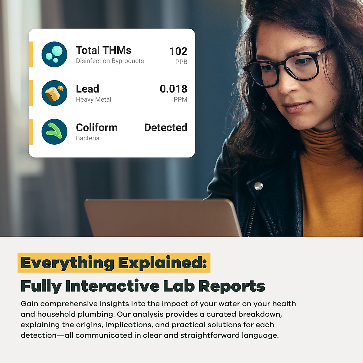 Advanced Spring Water Test Kit | Full Tap Score Report | EPA Certified Drinking Water Labs | #1 Best Home Water Test 2021-24 NYT Wirecutter | 100% Unbiased