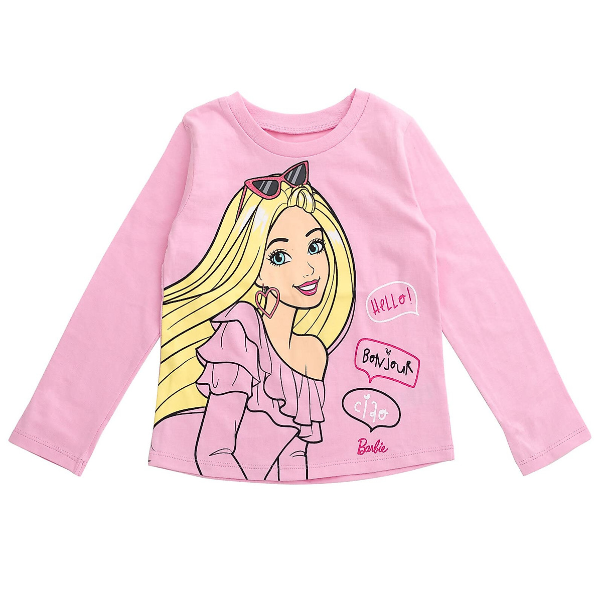 Barbie Little Girls 3 Pack T-Shirts Pink/Black 7-8