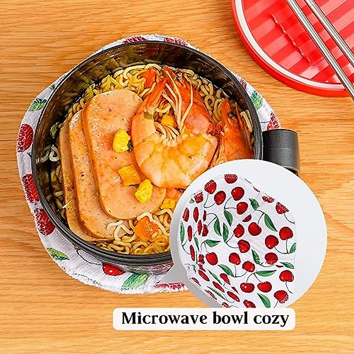 AI LOVE PEACE Microwave Ramen Bowl Noodle Bowls With Lid Speedy Ramen Cooker In Minutes BPA Free and Dishwasher Safe For Office College Dorm Room Instant Cooking with Holder,Holiday gifts.