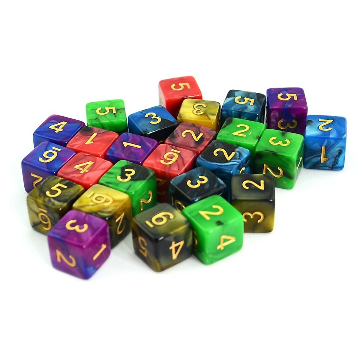 SmartDealsPro D6 Six Sides 16mm Two Color Dice for DND MTG PRG Wow Table Game (Color 2)