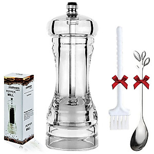 1PCS Pepper grinder Salt pepper grinder set Clear Mills transparent material transparent acrylic Kitchen seasoning supplies and tools pepper mill