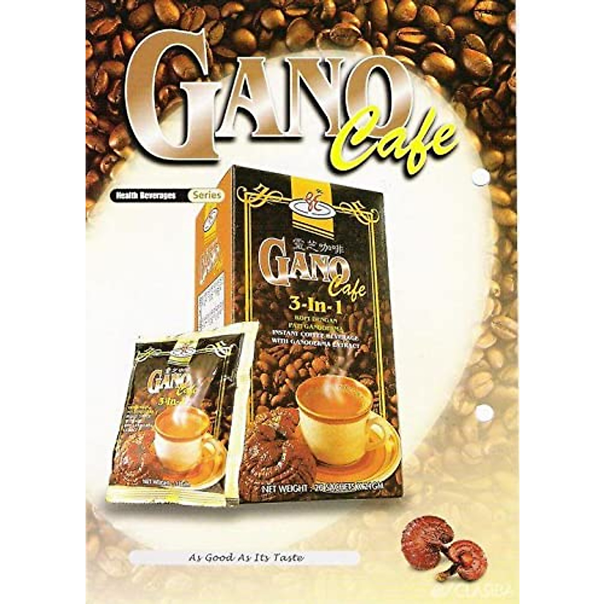 Ganocafe 3in1 dark roast Whole Bean Coffee (3 Boxes 60 Sac)