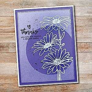 Lottoy Cute Chamomile Silicone Clear Stamp and Die Sets for Card Making, DIY Embossing Photo Album Decorative Craft