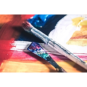 IVON 4pcs Round Canvas, 12'' & 8'' Professional Stretched Circle Canvas Board for Painting, Acrylic Pouring