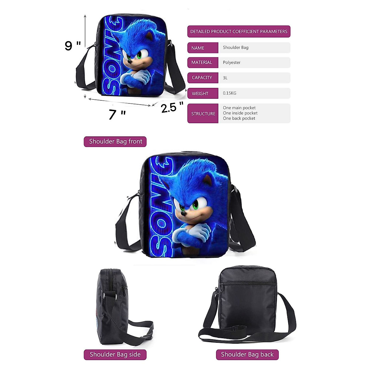 HONTUBS Sports backpack schoolbag (M3)