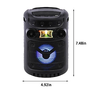Portable Bluetooth Speaker Stereo Sound Extra Base Speakers Bluetooth Wireless Loud for Party,TV,Gaming,Theater,Karaoke,Outdoor Activity Black